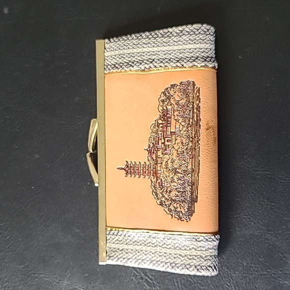 Bags | Vintage 8s Asian Leather Clutch Wallet Snake Skin Trimmed | Poshmark